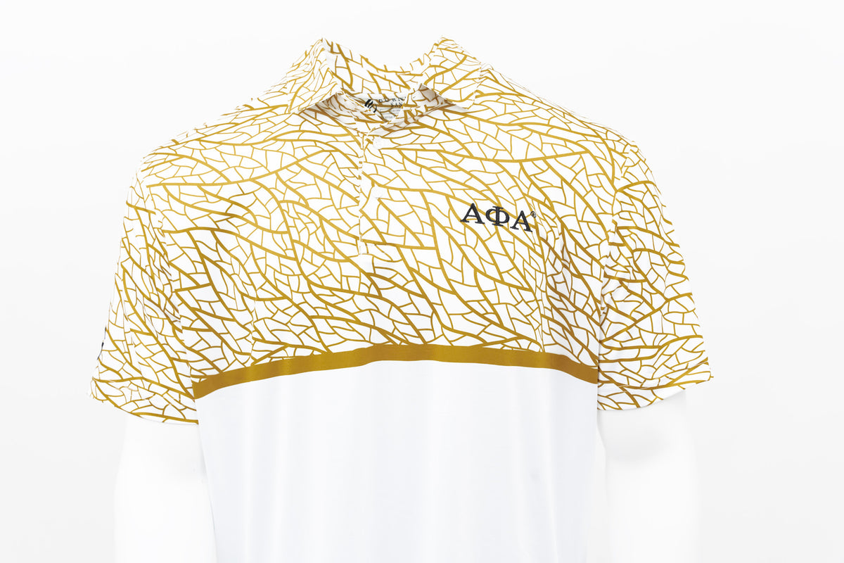 Alpha Phi Alpha Old Gold Design Polo – Burning Sands