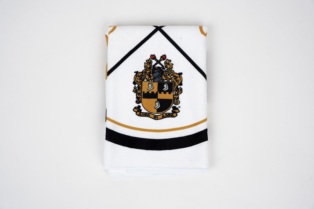 Alpha Phi Alpha Golf Towel - White/Old Gold/Black – Burning Sands